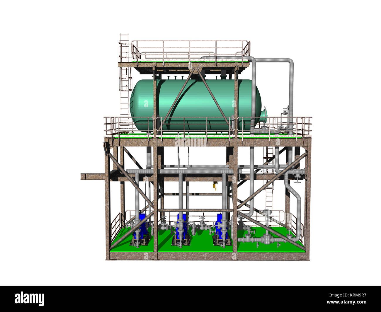 tank on pipes exempted Stock Photo - Alamy