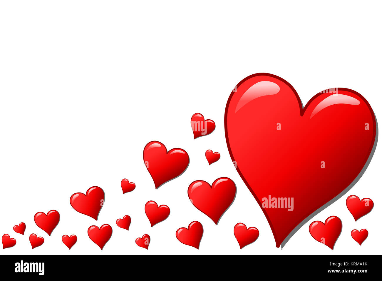 several hearts in different sizes,free Stock Photo - Alamy