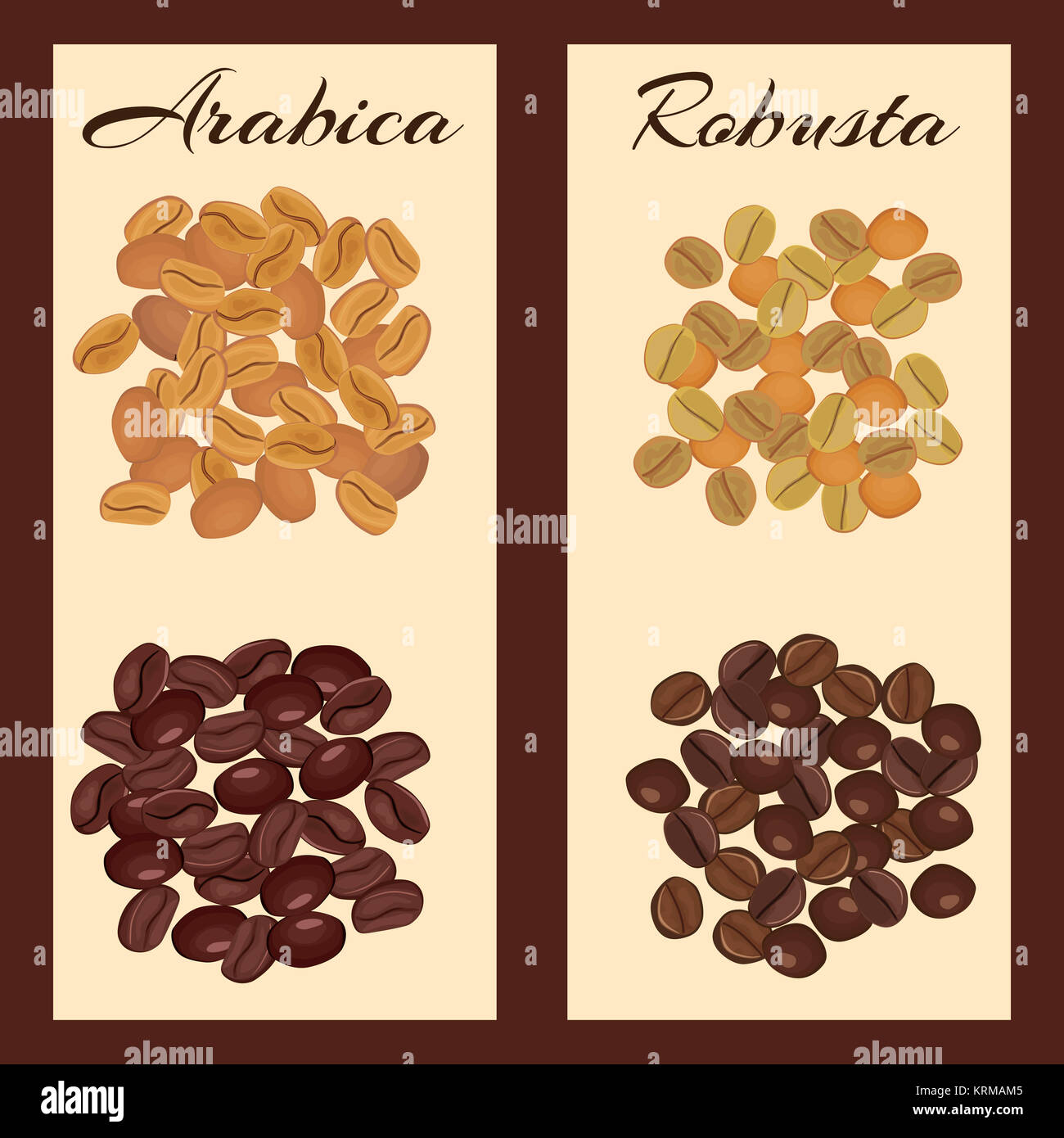 Types of coffee beans Stock Photo - Alamy