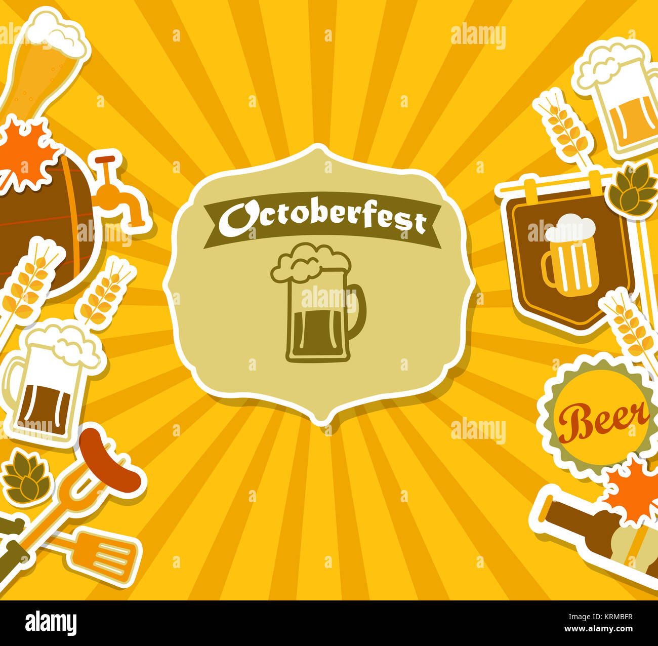 Vintage Beer Brewery Poster Stock Photo - Alamy
