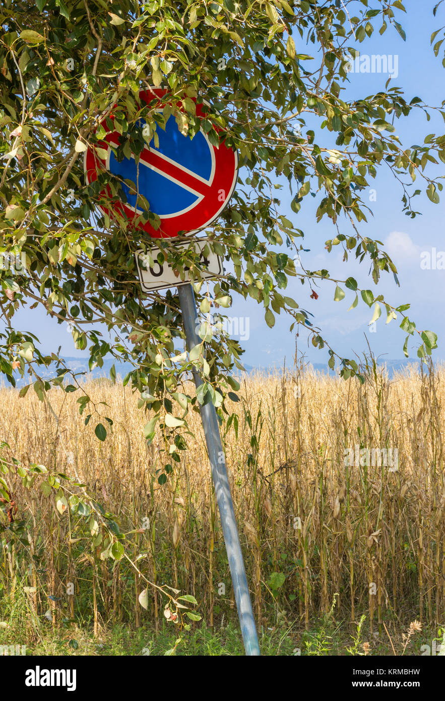 Hidden road sign hi-res stock photography and images - Alamy