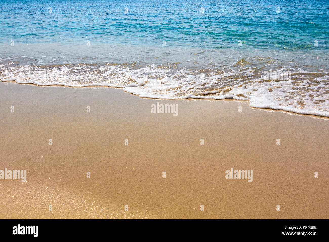 Blue Ocean Wave On Sandy Beach. Sand beach and tropical sea Stock Photo ...