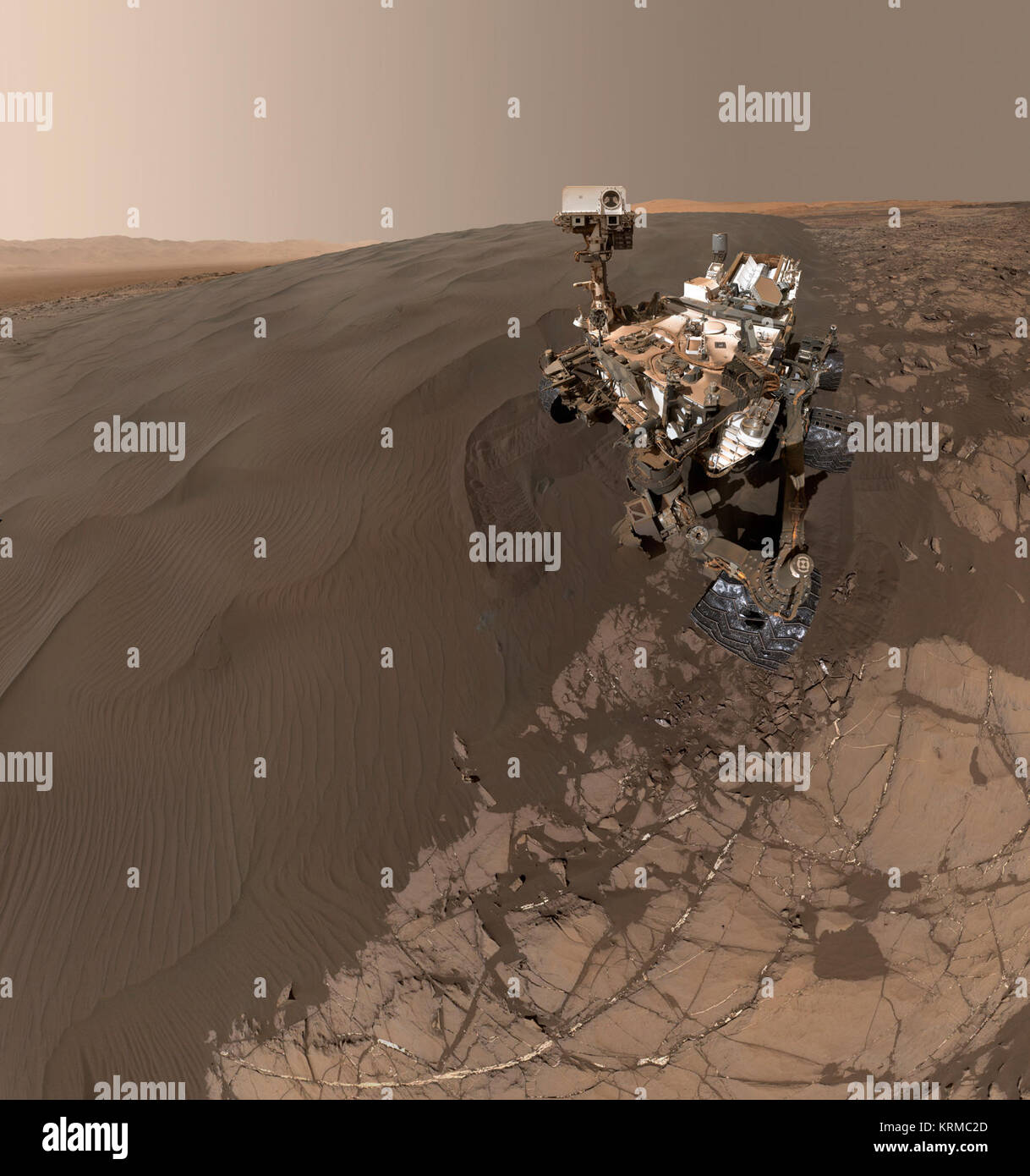 Sandy Selfie Sent from NASA Mars Rover Stock Photo - Alamy