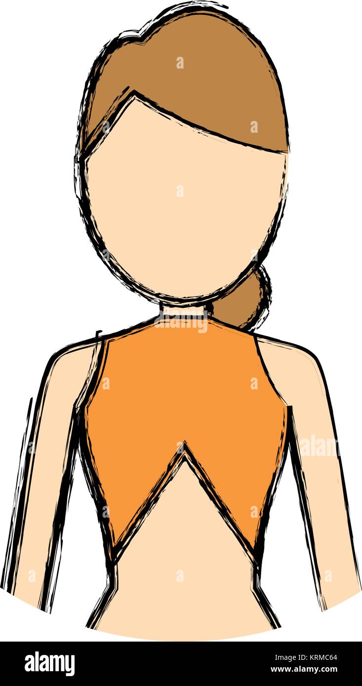 woman with picked hair vector illustration Stock Vector Image & Art - Alamy