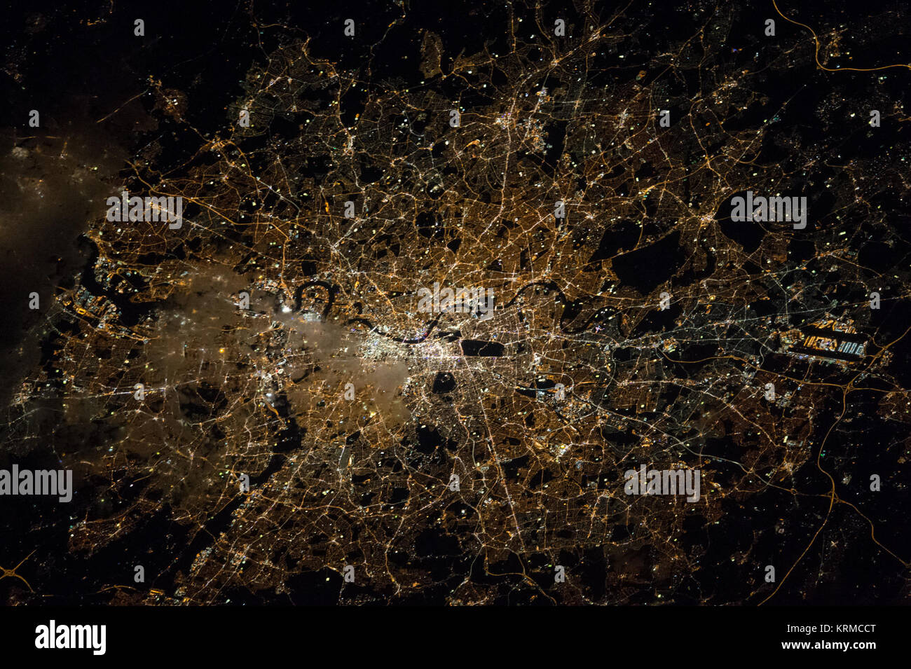 ISS-46 London, England night view Stock Photo - Alamy