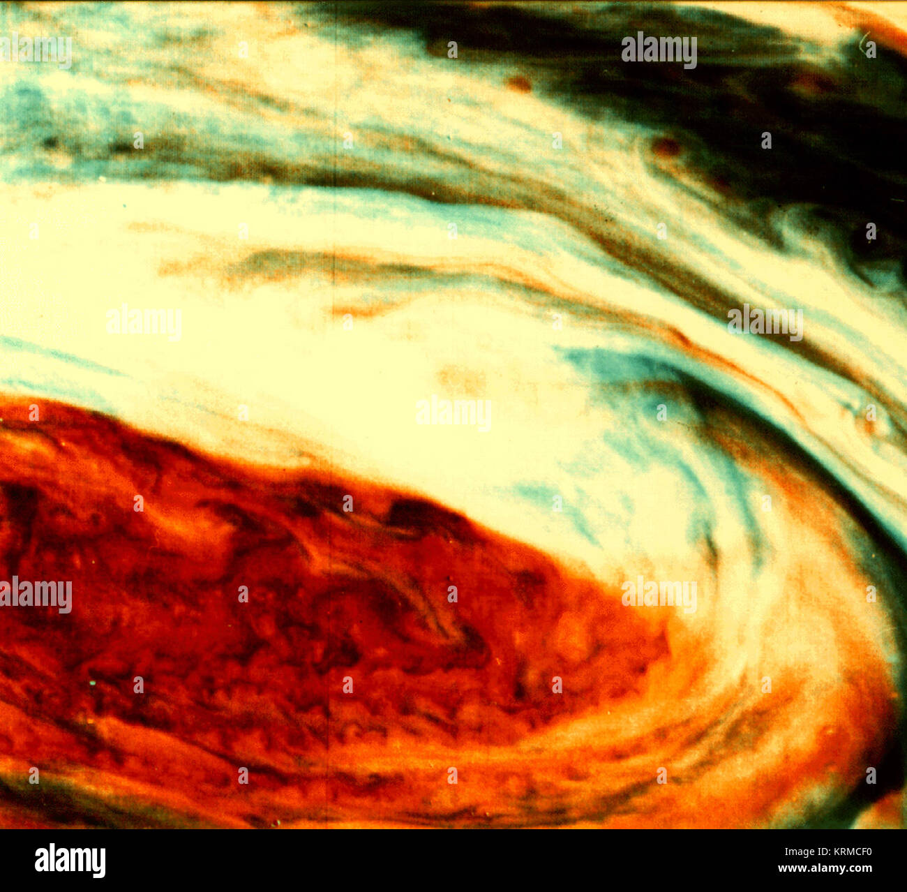 Voyager 1 Image of Jupiter's Great Red Spot in False Color (close-up ...
