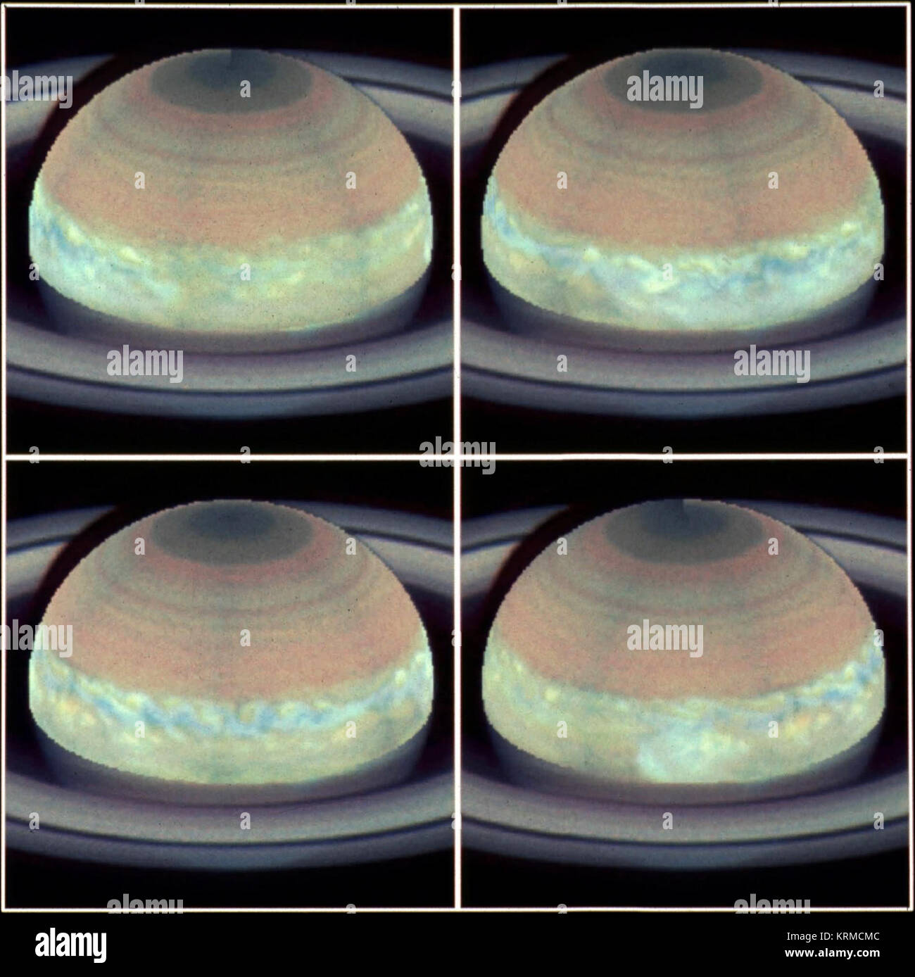 Major Storm On Saturn Stock Photo - Alamy