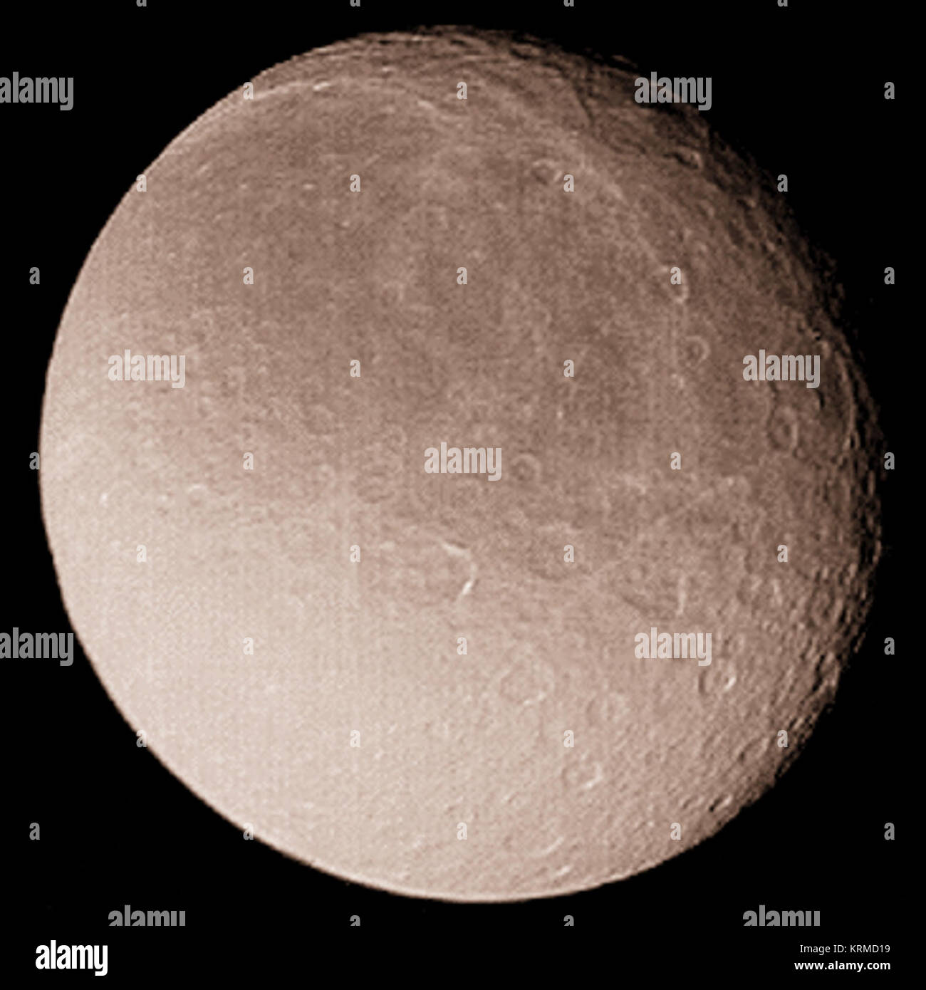 Rhea 28moon29 from Voyager 1 Stock Photo - Alamy