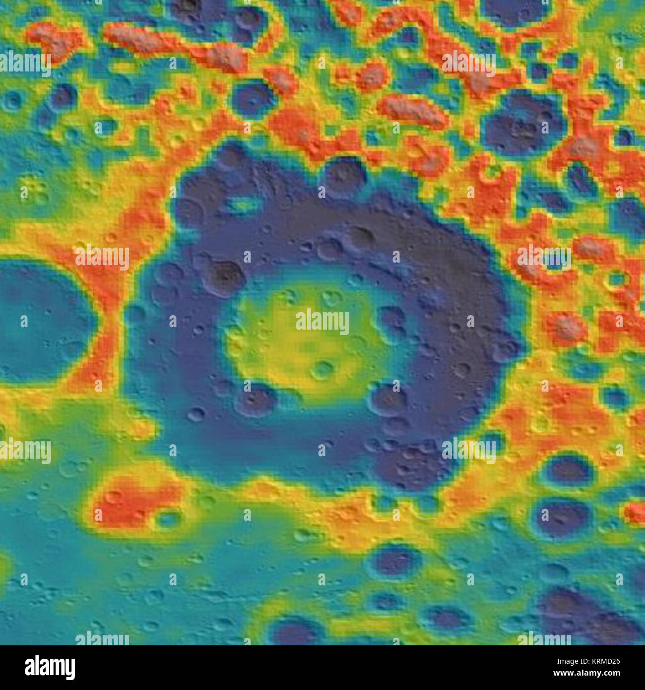 Apollo basin GRAIL gravity Stock Photo - Alamy