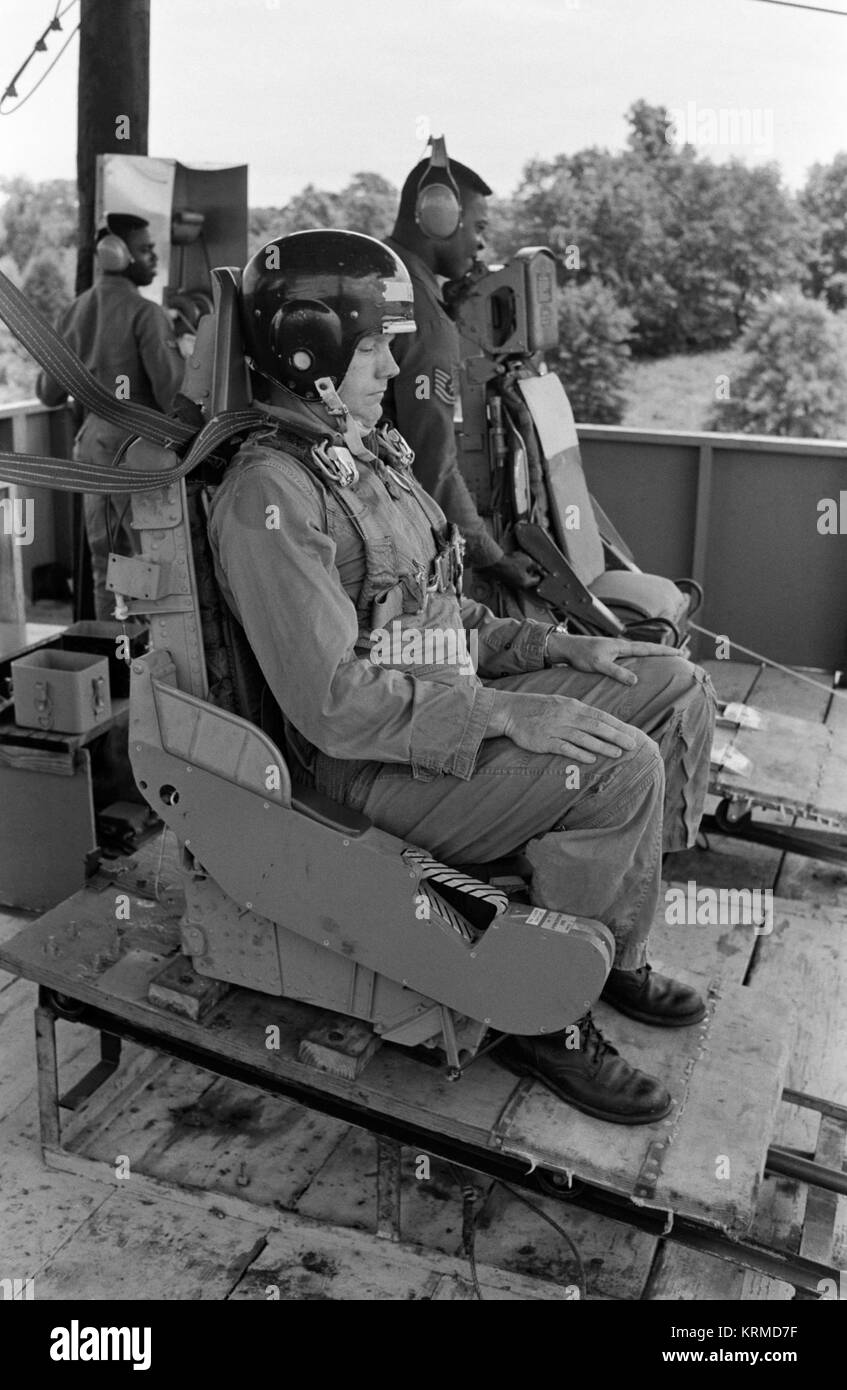 Neil Armstrong during parachute training at Perrin AFB in Sherman ...