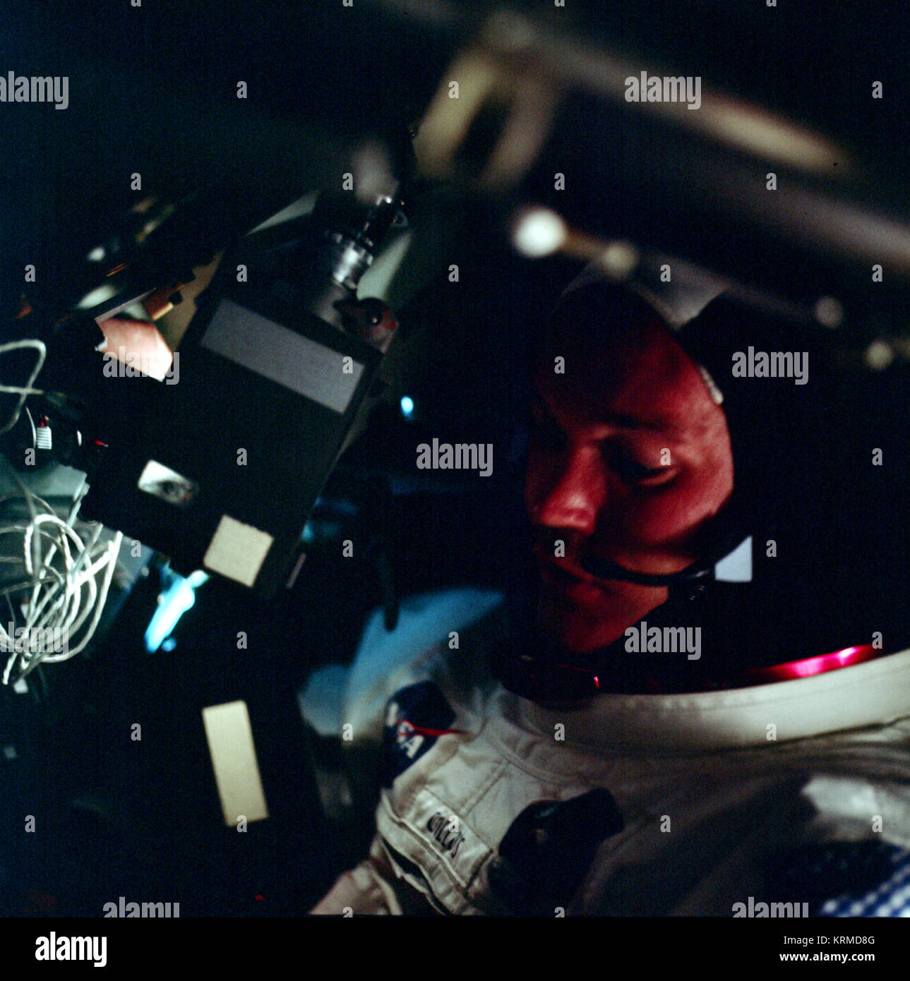 Michael Collins in the Command Module Stock Photo - Alamy
