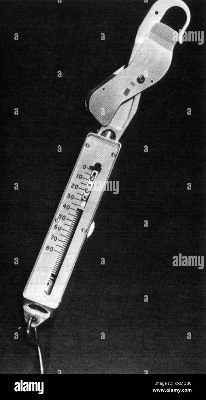 Spring weighing scale Stock Photo - Alamy