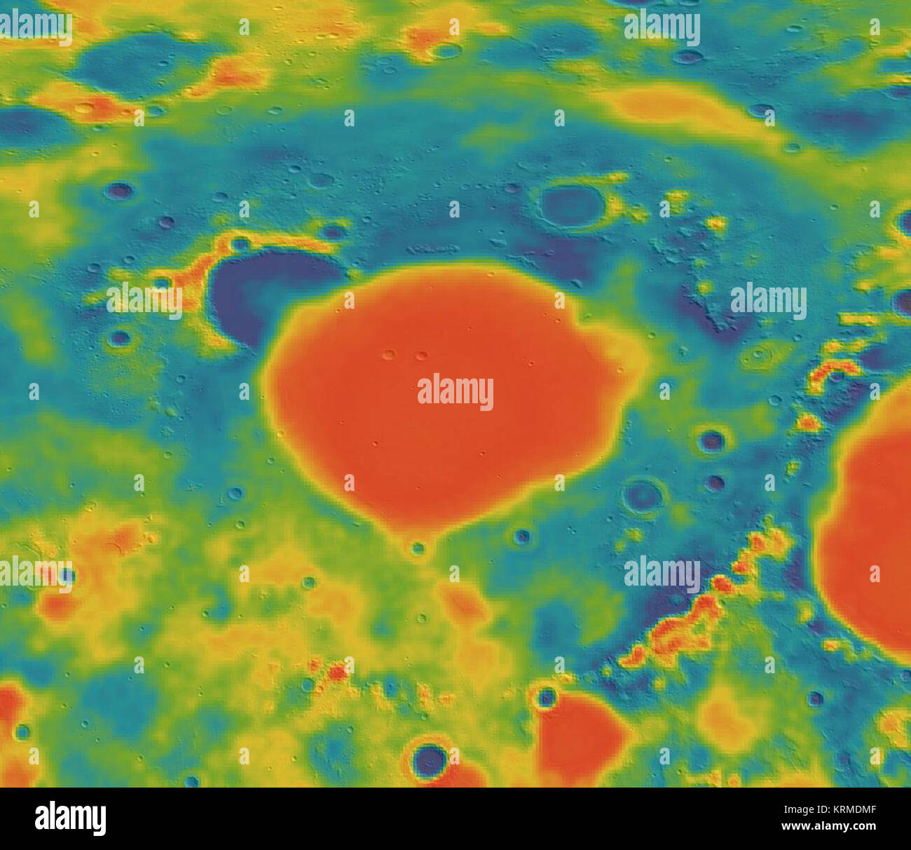 Imbrium basin GRAIL gravity Stock Photo - Alamy