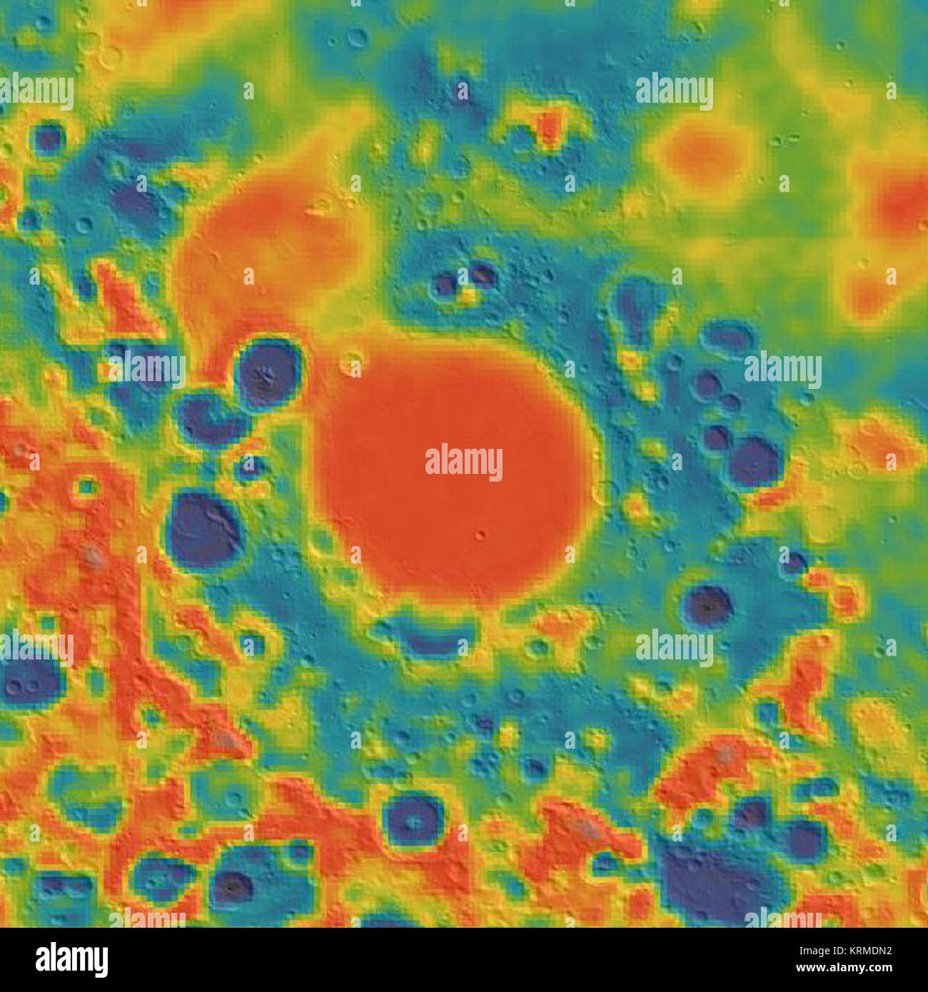 Nectaris basin GRAIL gravity Stock Photo - Alamy