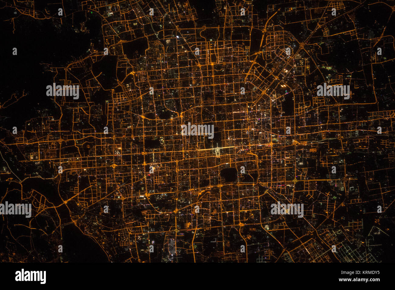 Night Satellite Map Of China