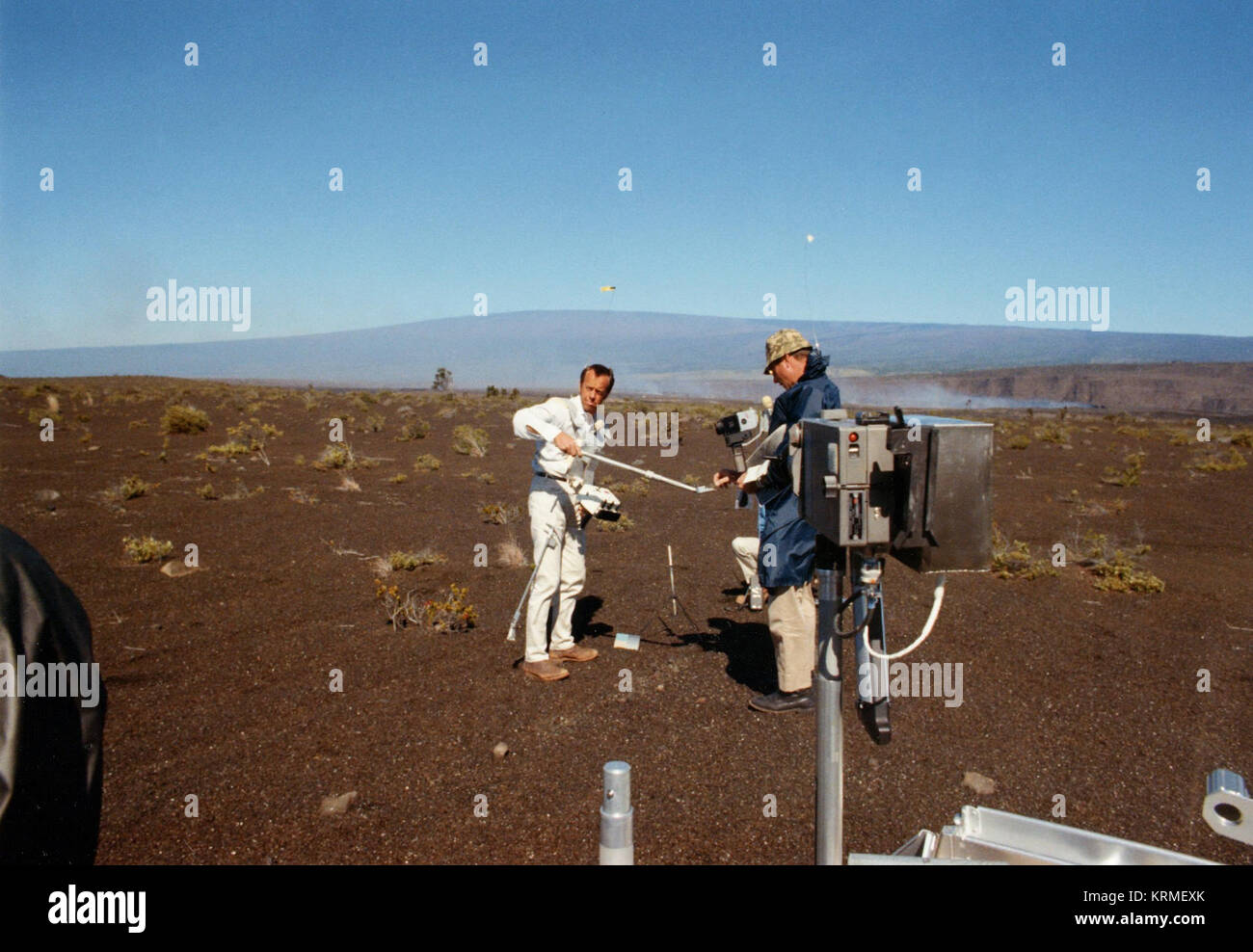Al Shepard and Ed Mitchell During geological training Stock Photo - Alamy