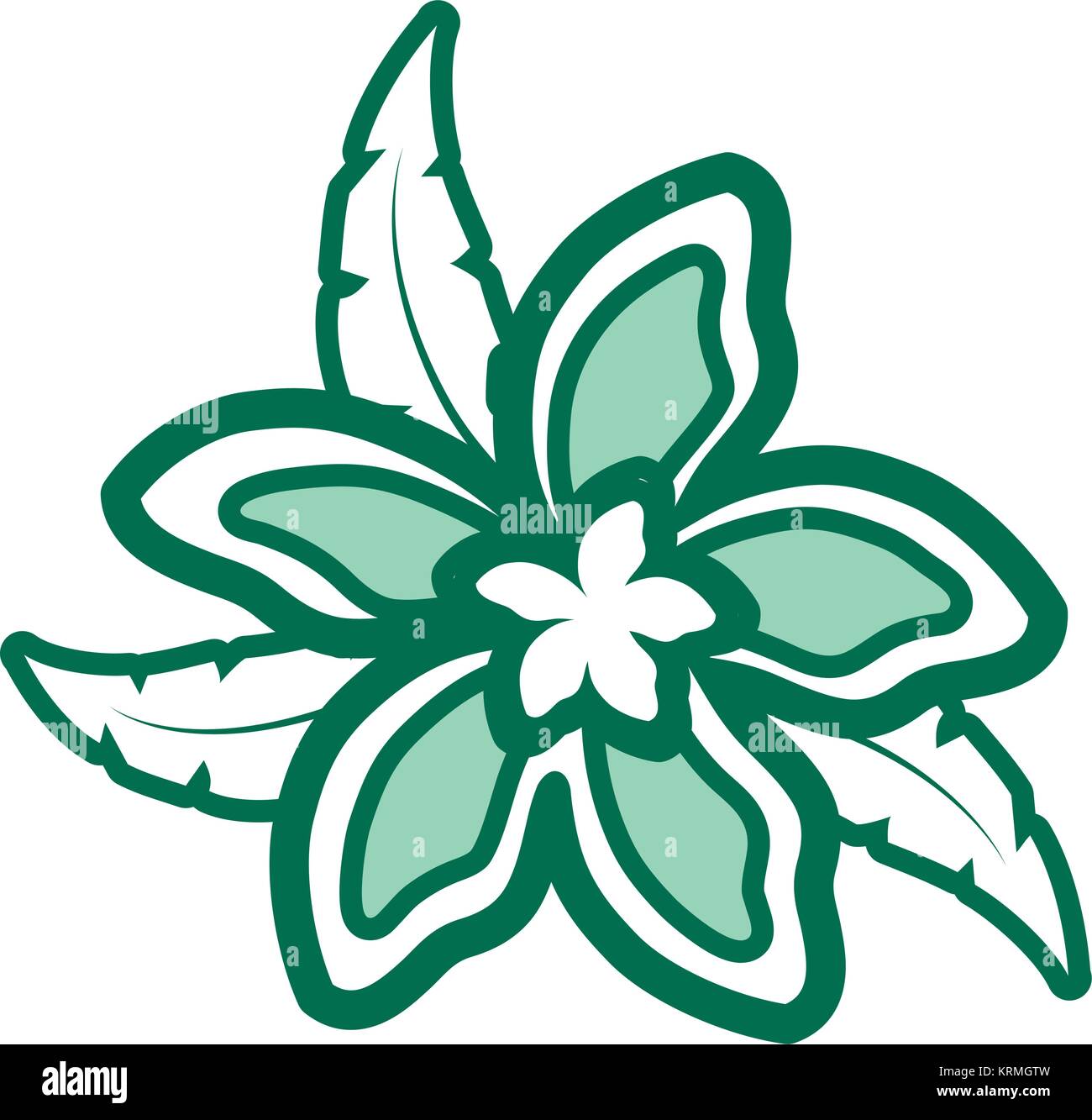 flower green vector illustration Stock Vector Image & Art - Alamy