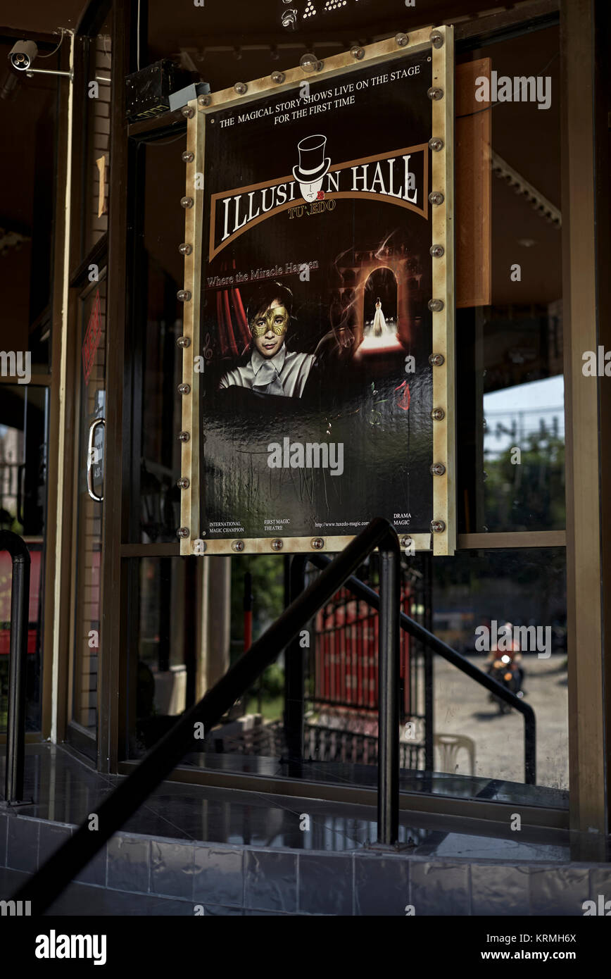 Illusion Hall magic show entrance at Pattaya Thailand Stock Photo - Alamy