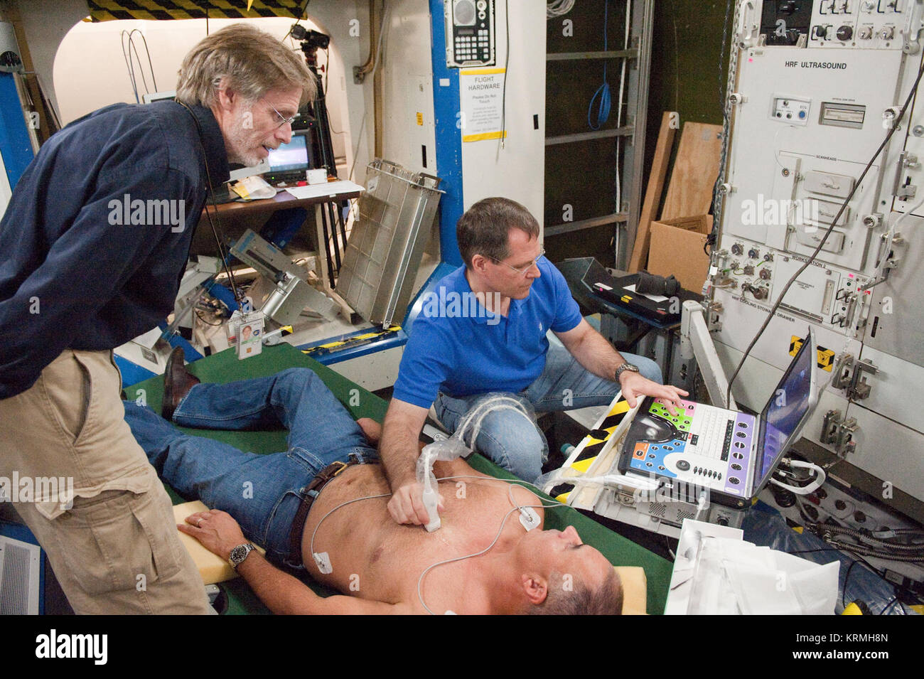 NASA Astronaut Kevin Ford trains with Ultrasound 2 Stock Photo - Alamy