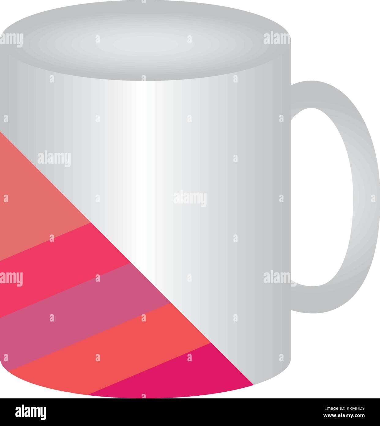 mug with lines pink vector illustration Stock Vector Image & Art - Alamy