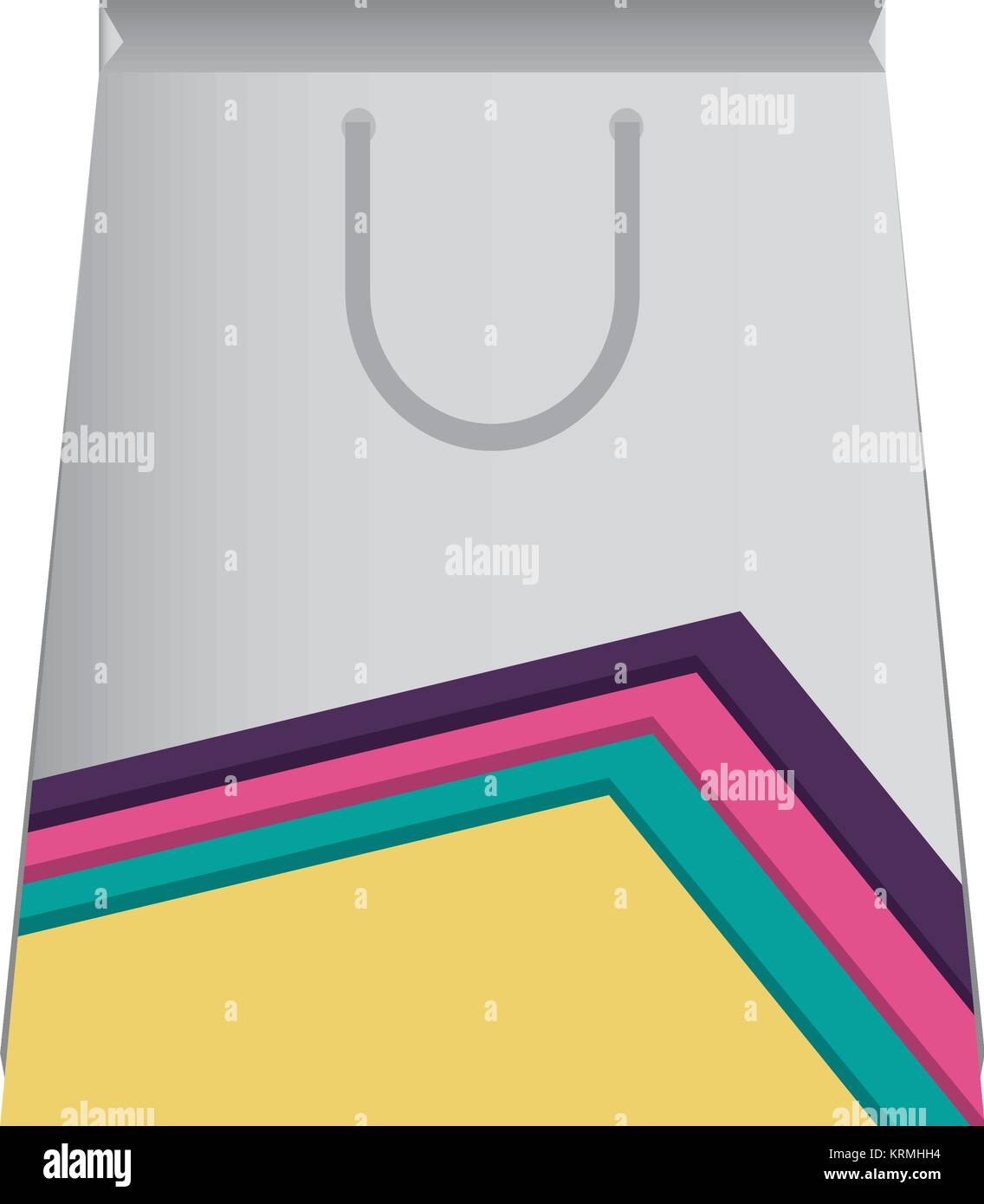 paper bag with lines colored vector illustration Stock Vector Image ...