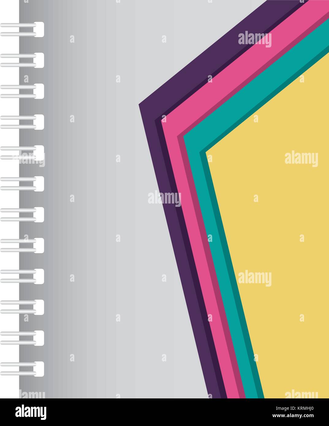 notebook with lines colored vector illustration Stock Vector Image ...