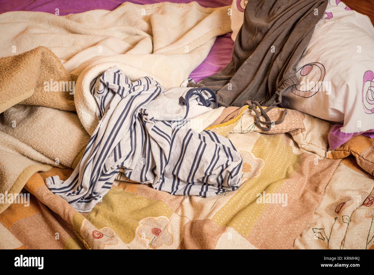 Bedroom in a total mess, a single lifestyle concept Stock Photo - Alamy