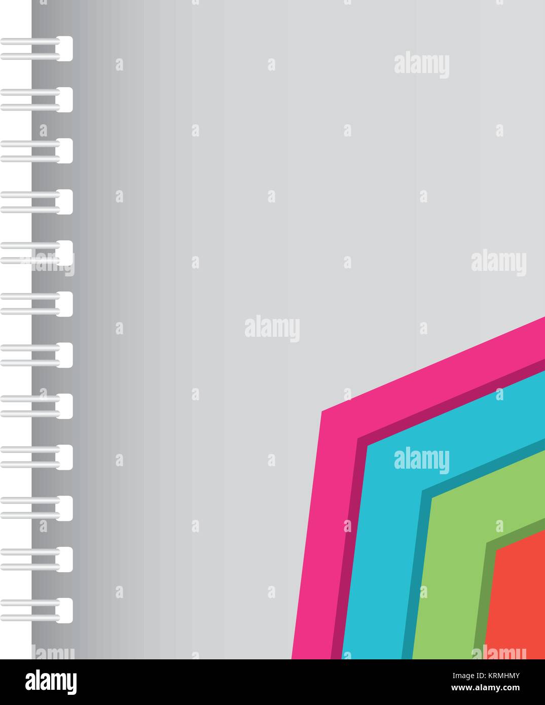 notebook with lines colored vector illustration Stock Vector Image ...