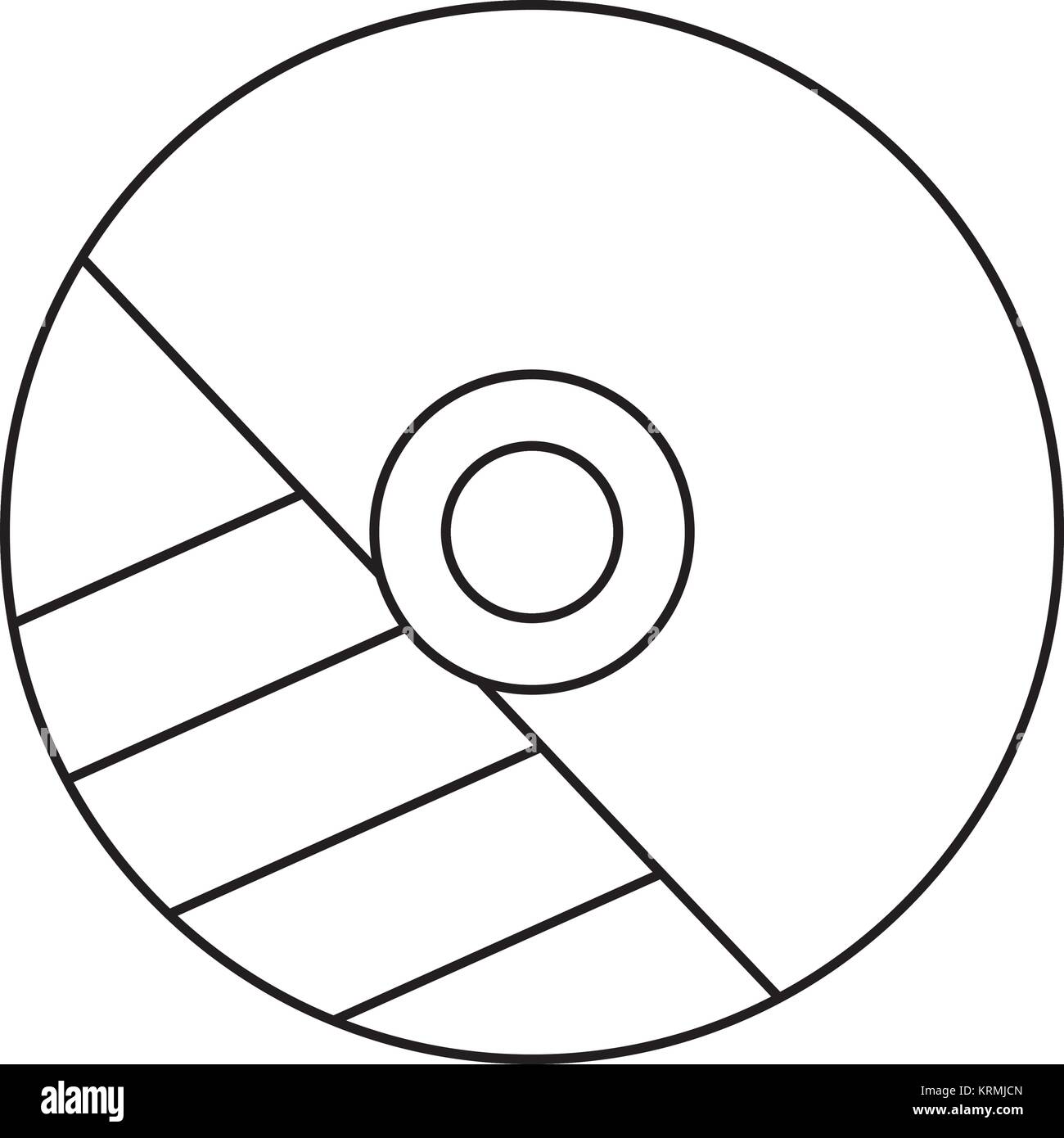 compact disc with lines vector illustration Stock Vector Image & Art ...