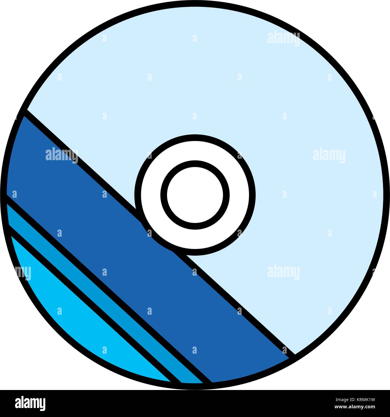compact disc with blue lines vector illustration Stock Vector Image ...