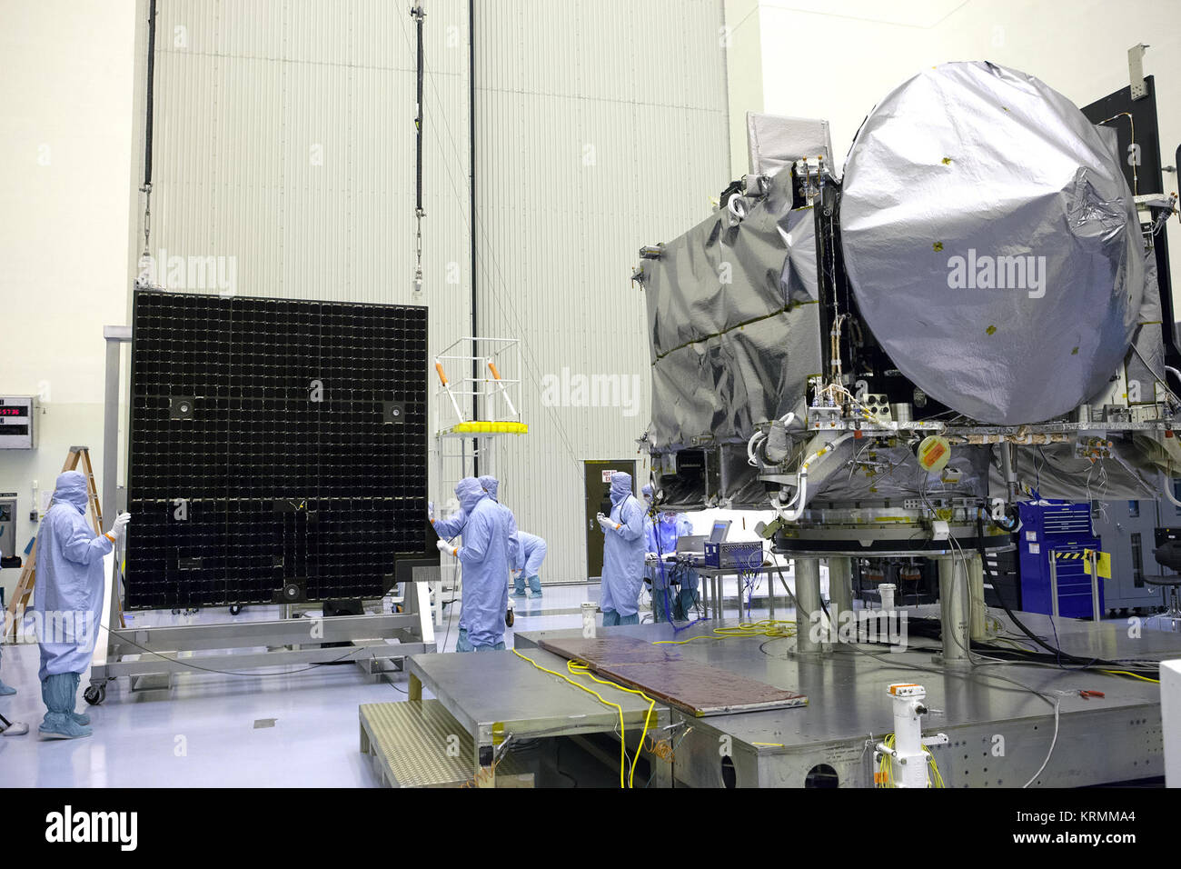Solar Array Release Mechanism Test and Removal being performed on the ...