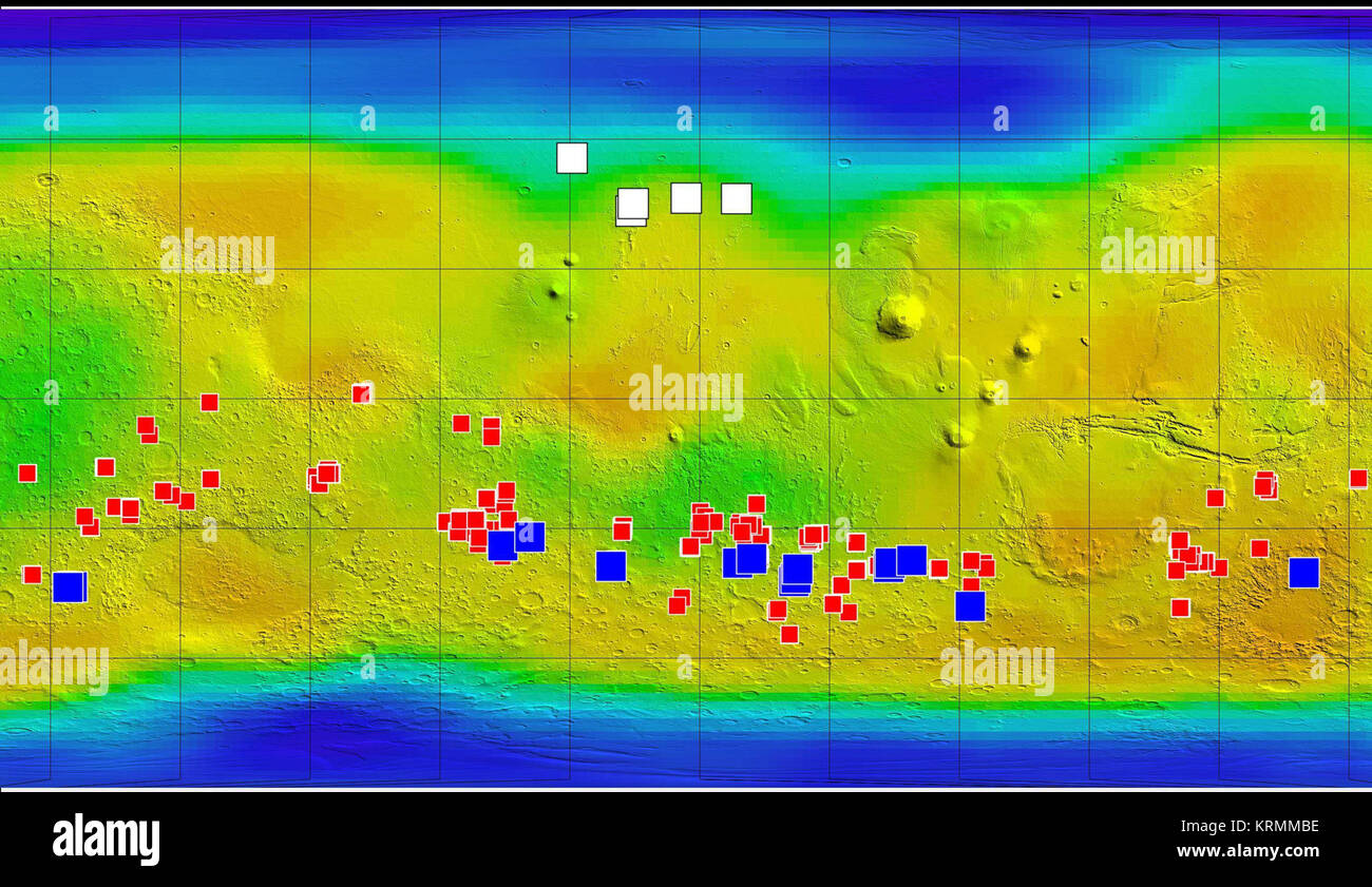 Ice, Salt and Warm Season Flows on Mars Stock Photo - Alamy