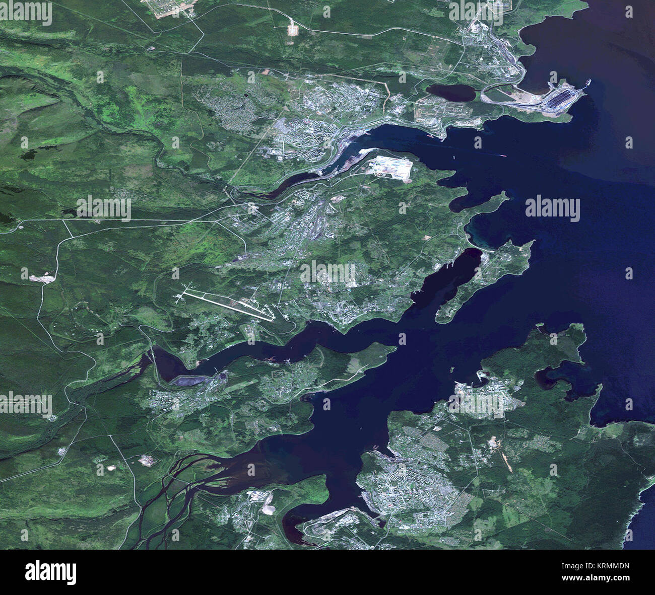 Sovetskaya Gavan satellite view 2011 Stock Photo - Alamy