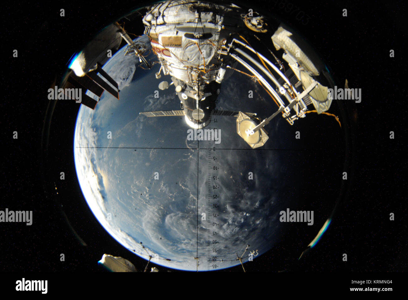 ISS-48 Pirs docking compartment with Progress MS-03 cargo craft Stock ...