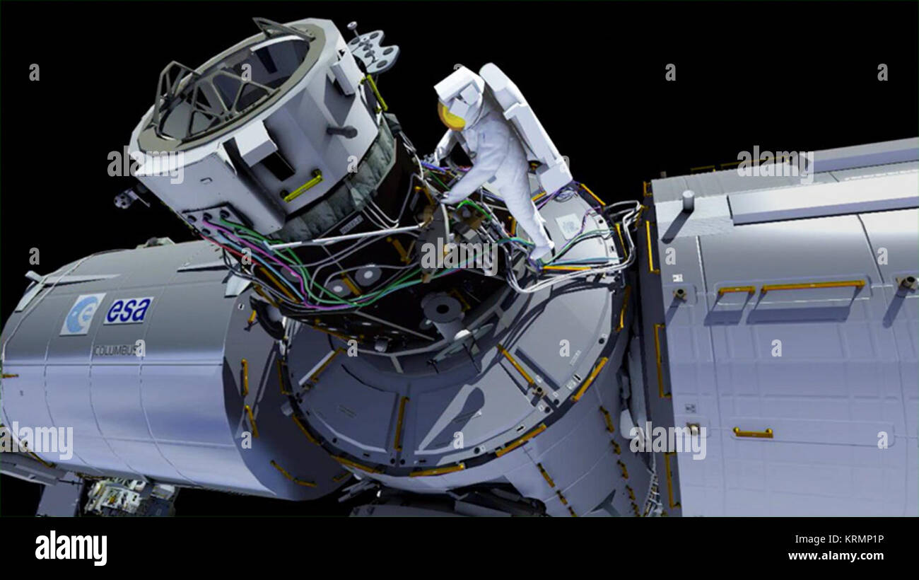 ISS Expedition 48 EVA installation activities Stock Photo - Alamy