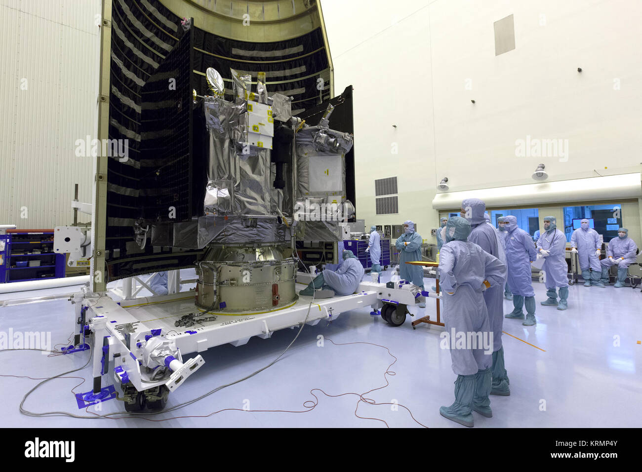 OSIRIS-REx being encapsulated inside fairing at the PHSF, in ...