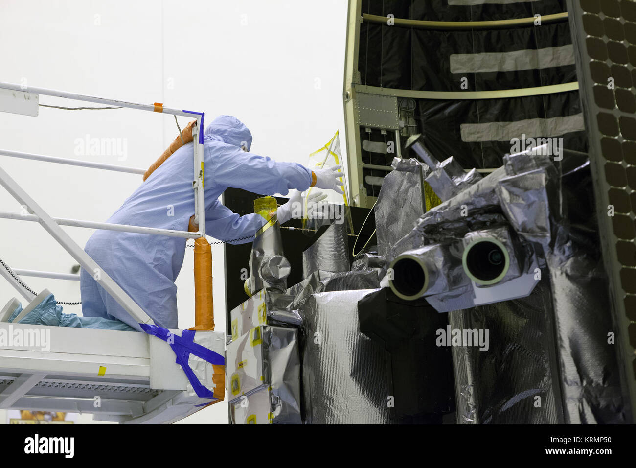 OSIRIS-REx being encapsulated inside fairing at the PHSF, in ...