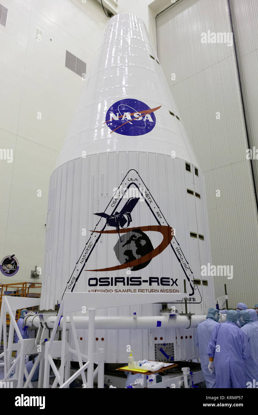 OSIRIS-REx being encapsulated inside fairing at the PHSF, in ...