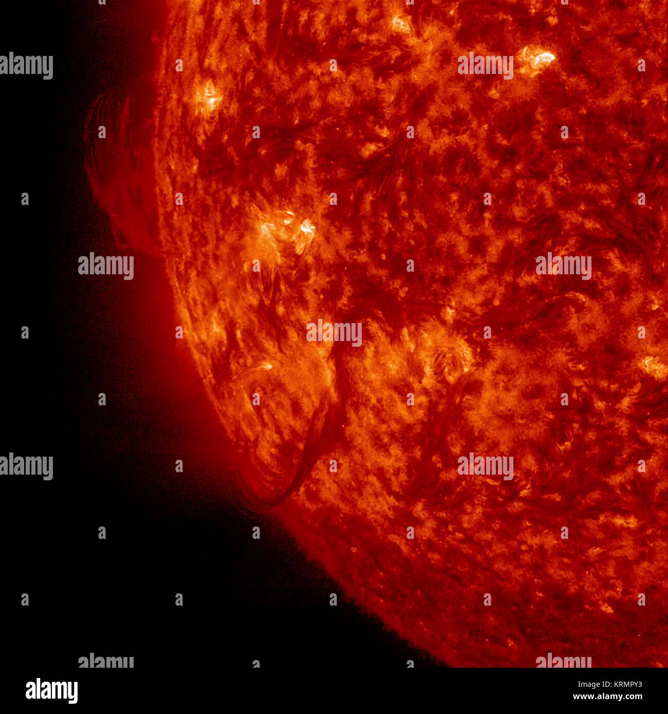 Snaking Filament Eruption (video) (15766040086 Stock Photo - Alamy