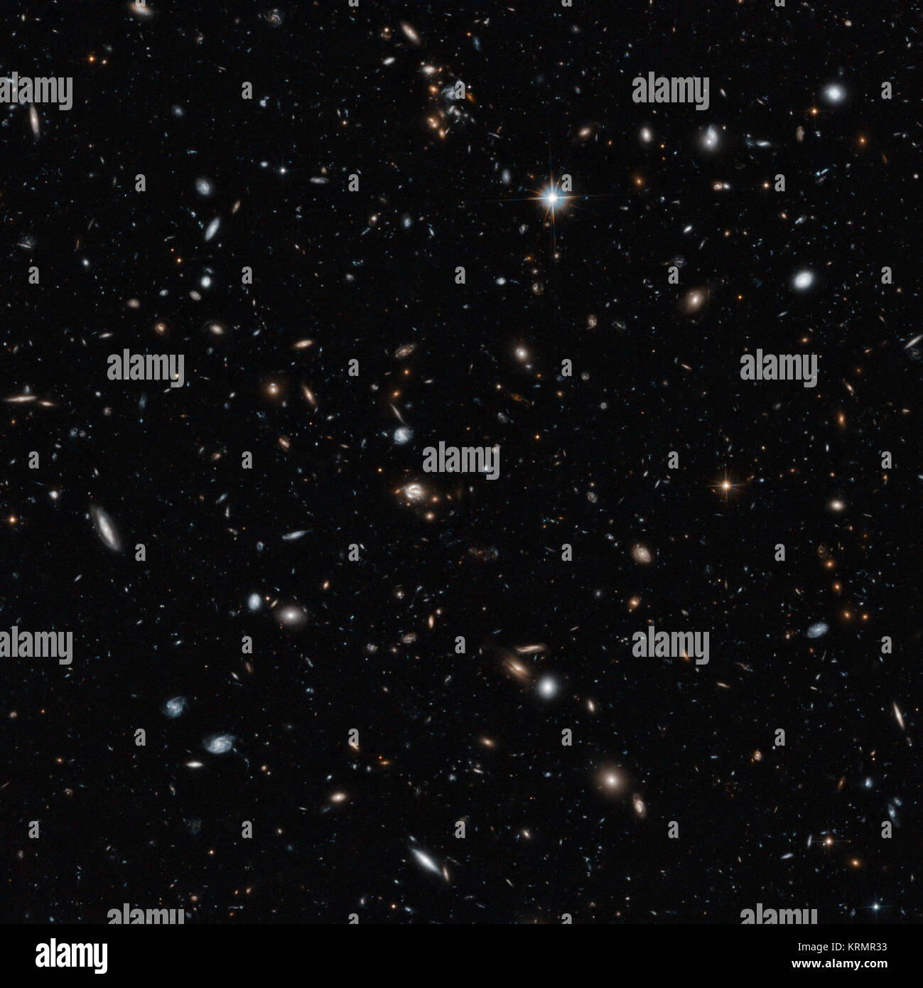 Hubble's cross-section of the cosmos (13911460773 Stock Photo - Alamy