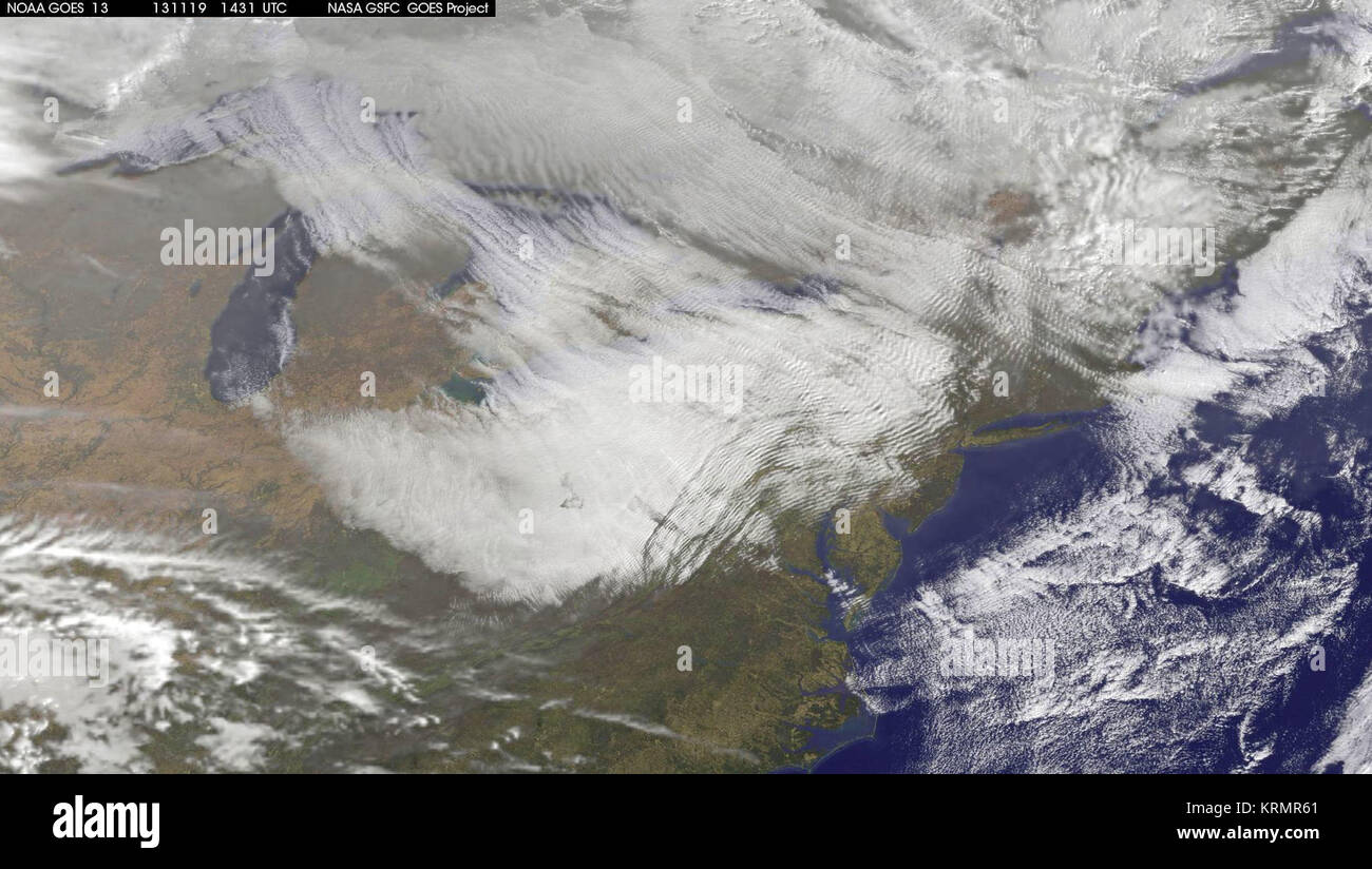 Lake Effect Clouds Seen by Satellite (10967111386 Stock Photo - Alamy