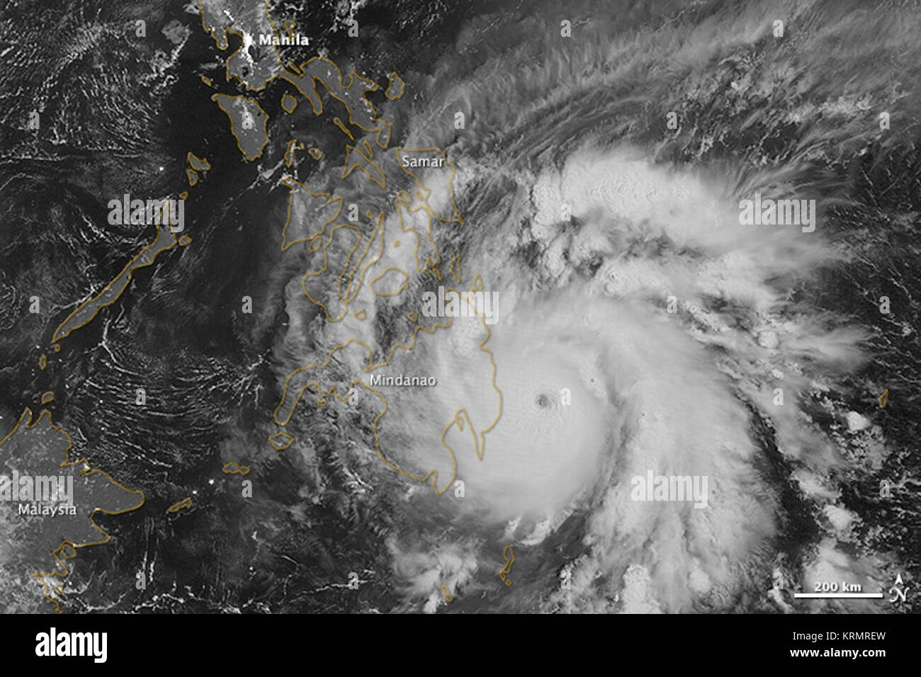 Typhoon Bopha Makes Landfall 28824617799029 Stock Photo - Alamy