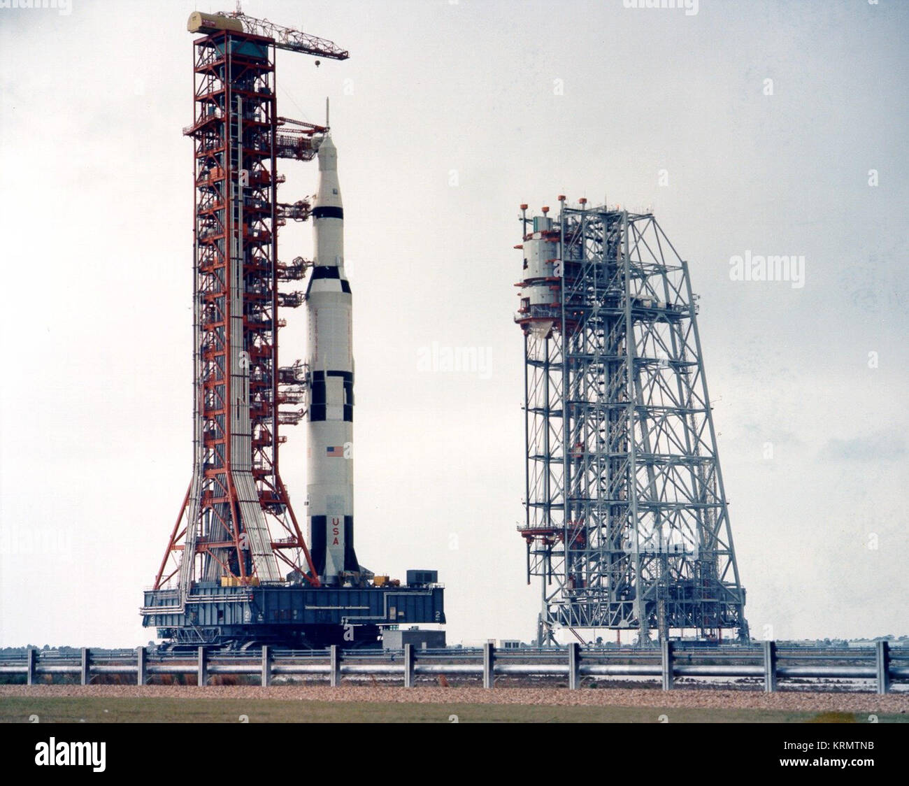 Apollo 6 and Mobile Service Structure during rollout Stock Photo - Alamy