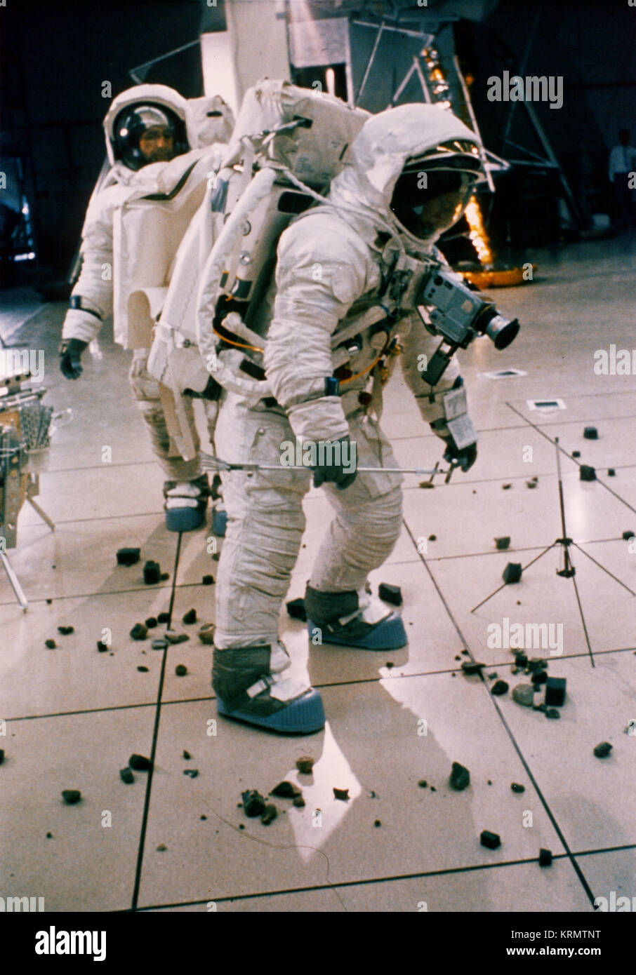 Apollo 12 EVA training session in Flight Crew Training Building at KSC ...