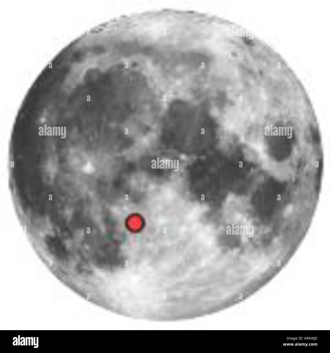 Location of lunar crater ptolemaeus Stock Photo - Alamy