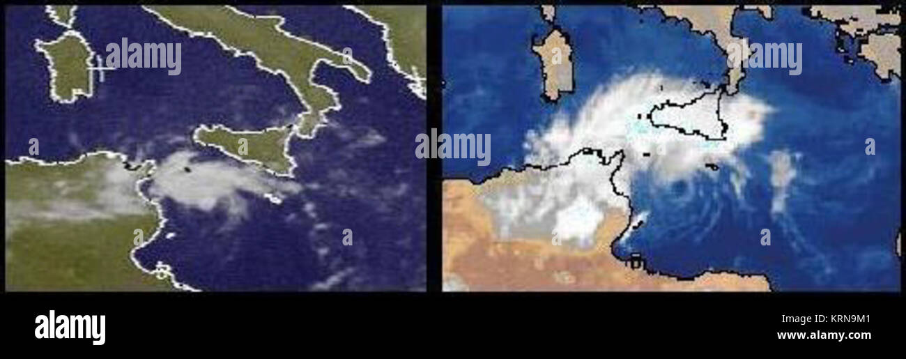 Mediterranean tropical cyclone 2003 Stock Photo - Alamy