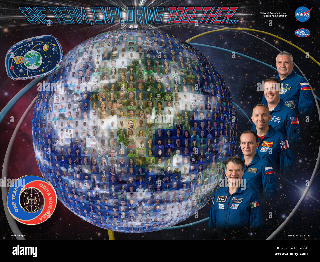 Expedition 52 ''ONE TEAM, EXPLORING TOGETHER...'' crew poster ...