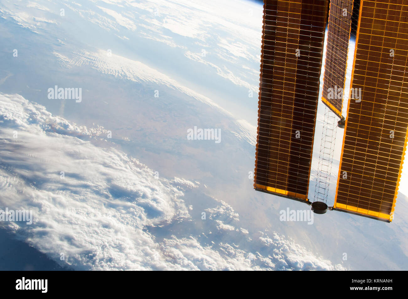 ISS-50 Solar arrays on the International Space Station Stock Photo - Alamy