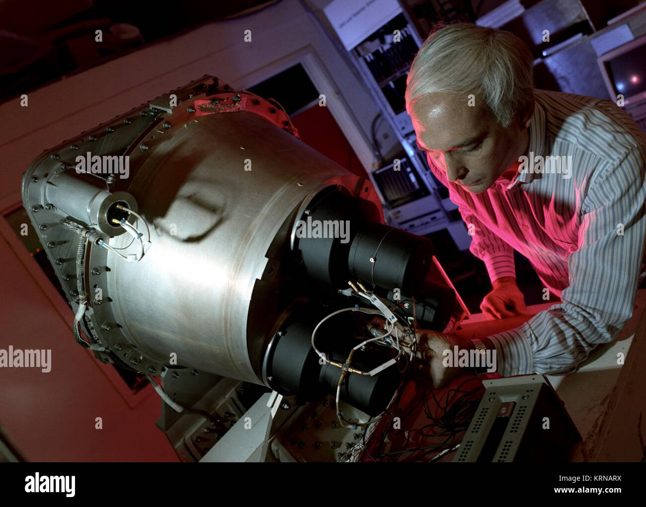CGRO space observatory Dr. Gerald Fishman Working on the Burst and ...