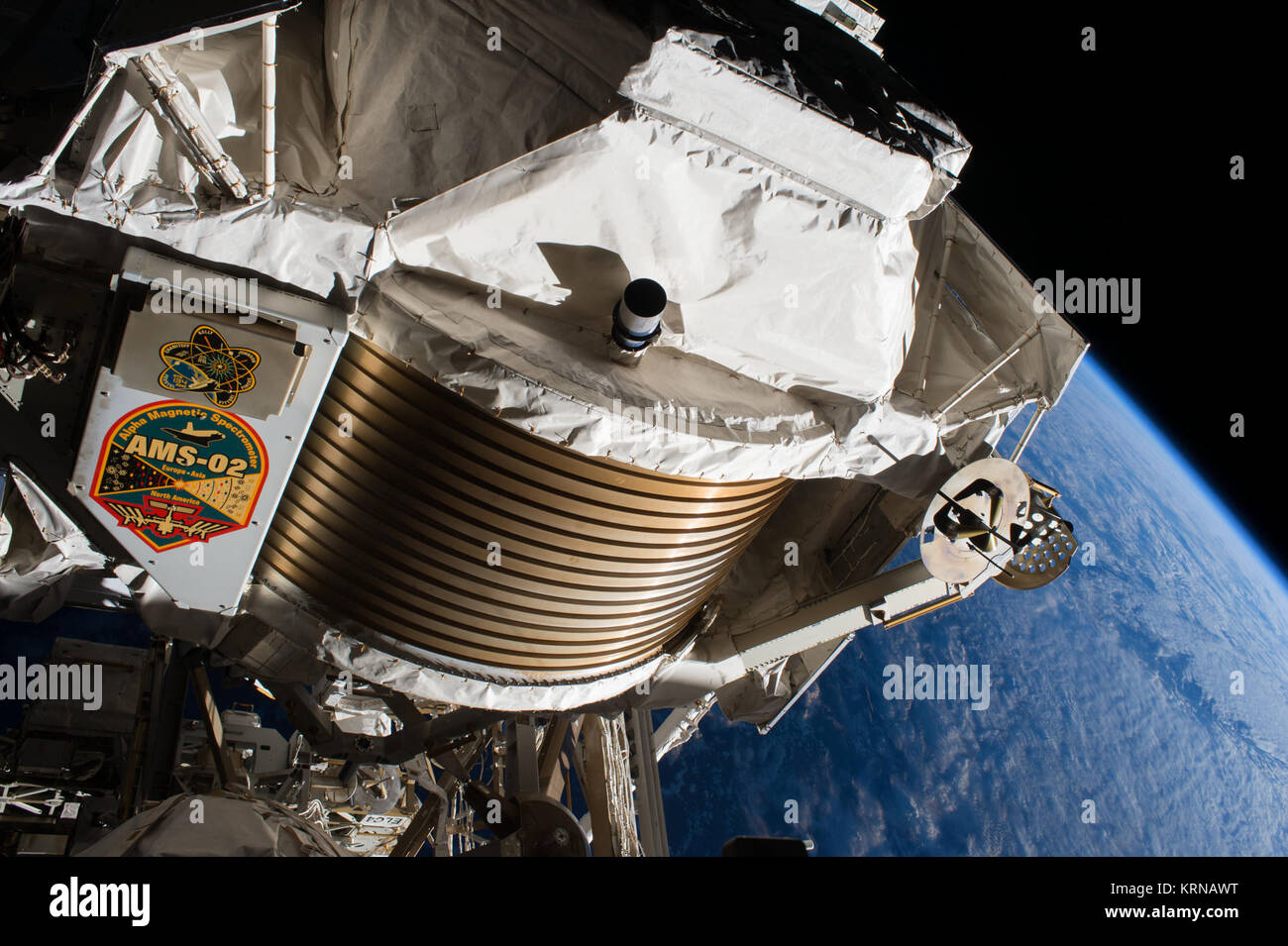 ISS-50 EVA-1 (b) Alpha Magnetic Spectrometer Stock Photo - Alamy